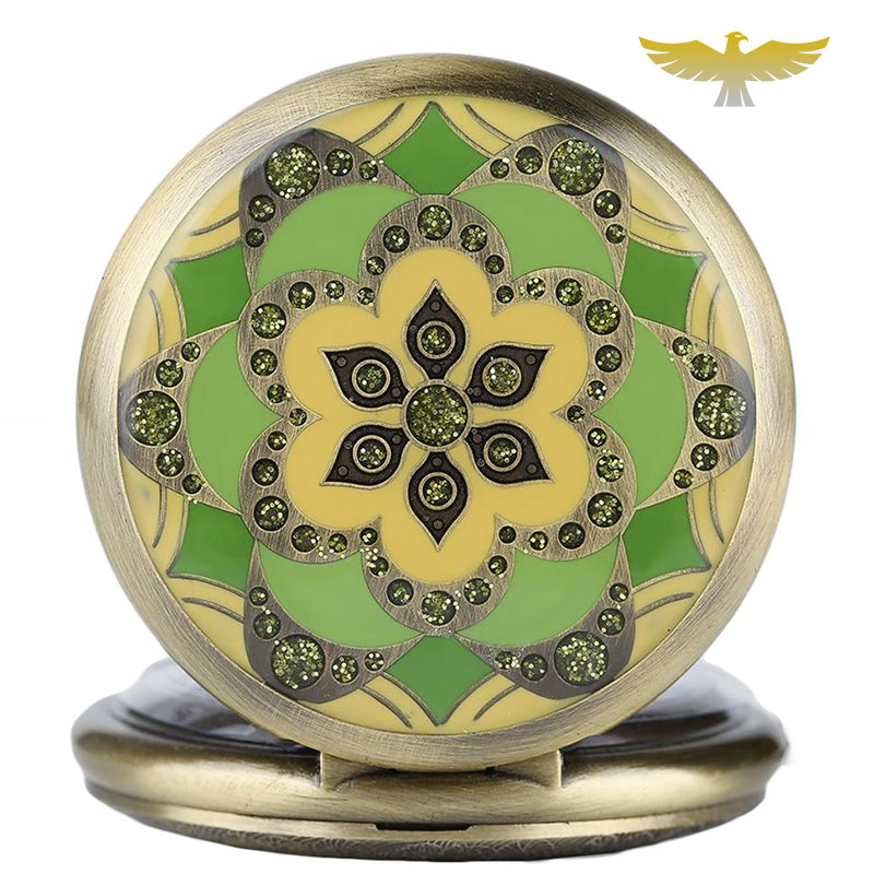 Montre à gousset femme mécanique Flower Lady