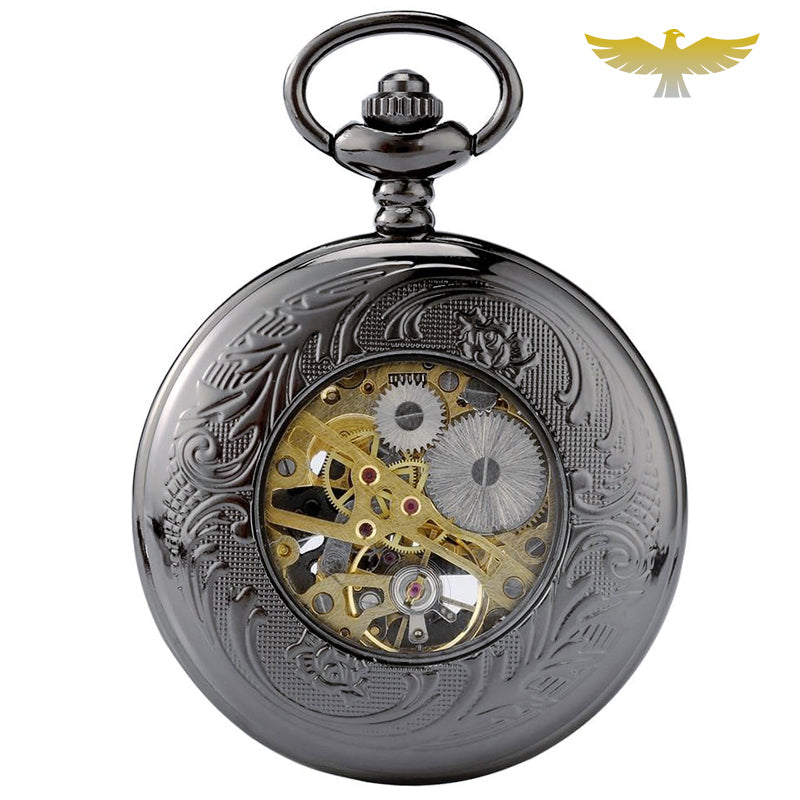 Montre à gousset mécanique Hollow Flowers