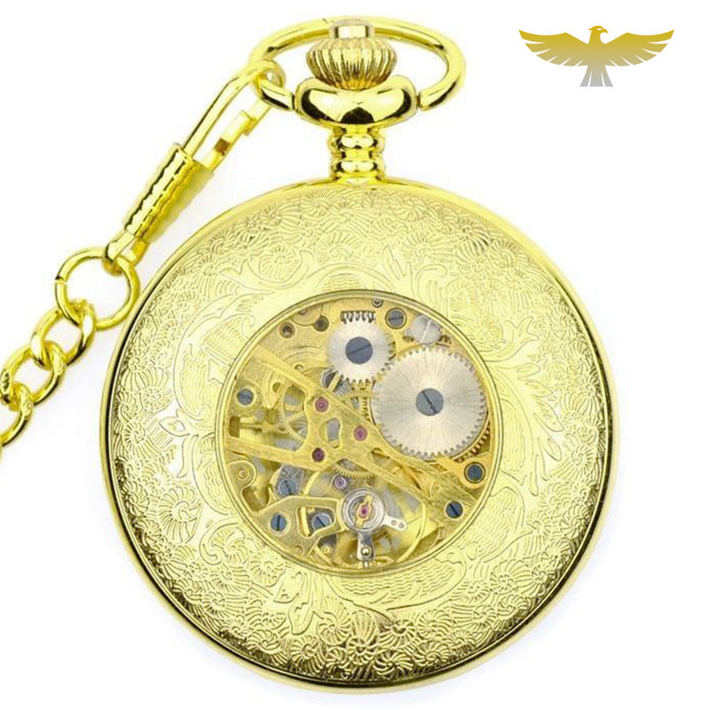 Montre à gousset mécanique or Spider Flower