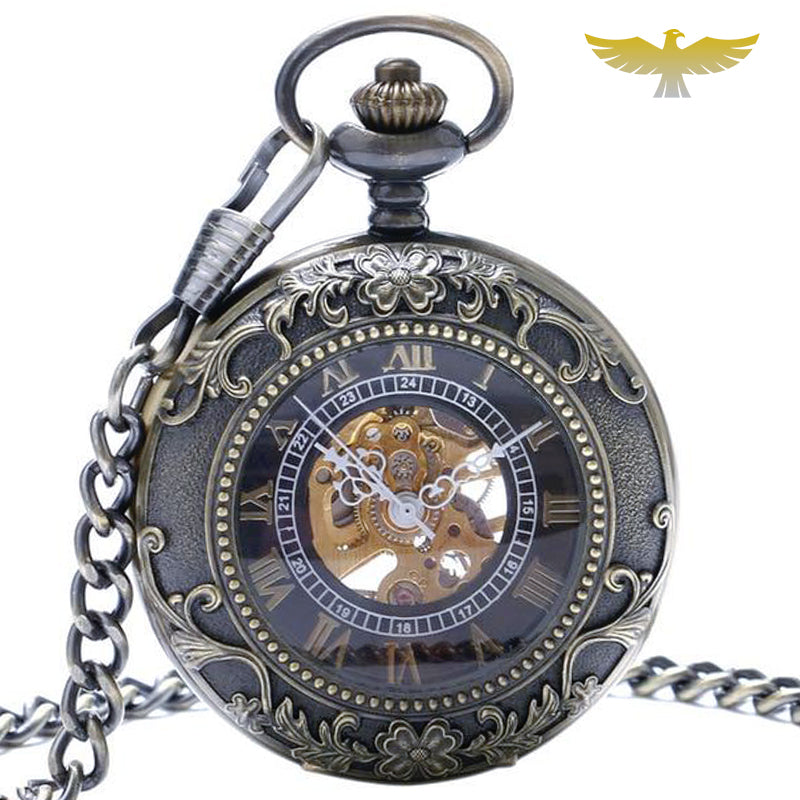 Montre à gousset mécanique transparente