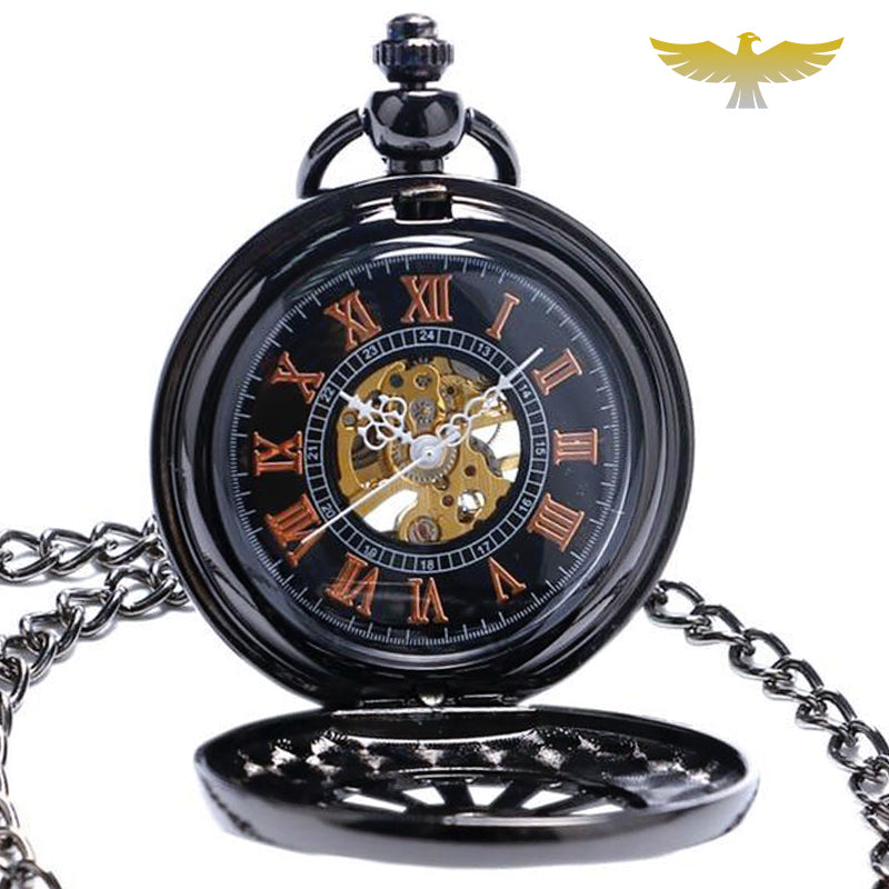 Montre à gousset mécanique transparente