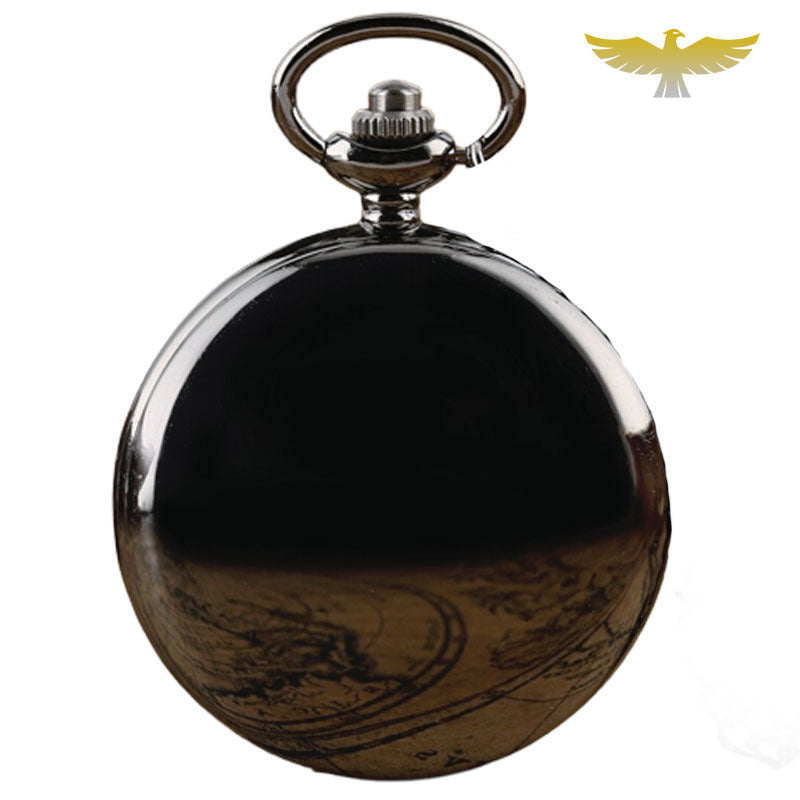 Montre à Gousset Quartz Chic Noire Boîtier Chasseur | Garantie 2 ans