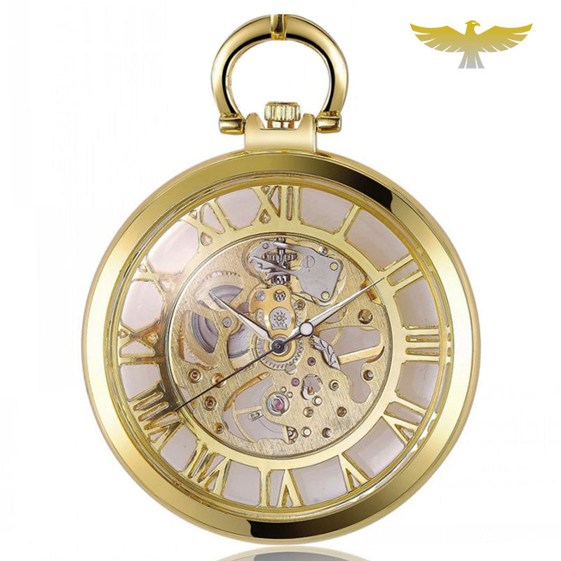 Montre à gousset squelette mécanique
