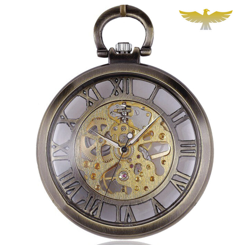 Montre à gousset squelette mécanique