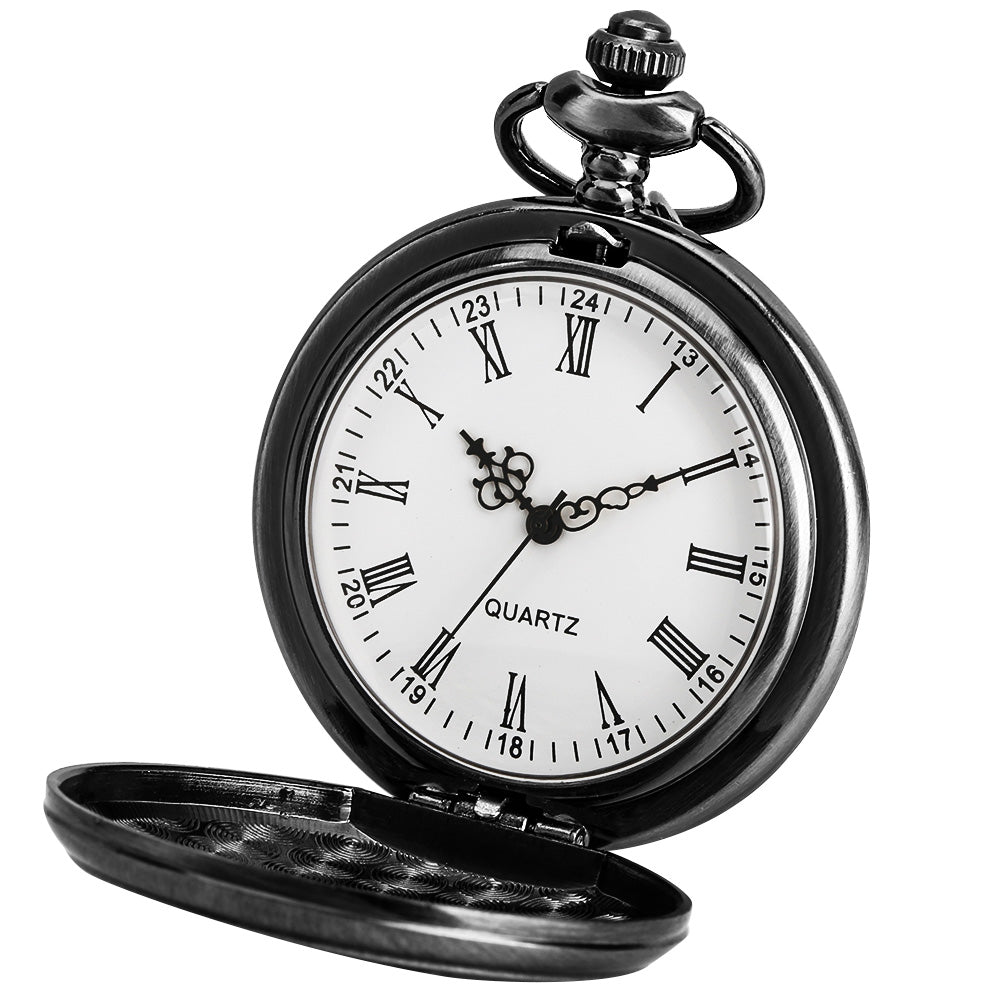 Montre à Gousset Quartz Chasseur Noire Moderne – Précision Fiable ...
