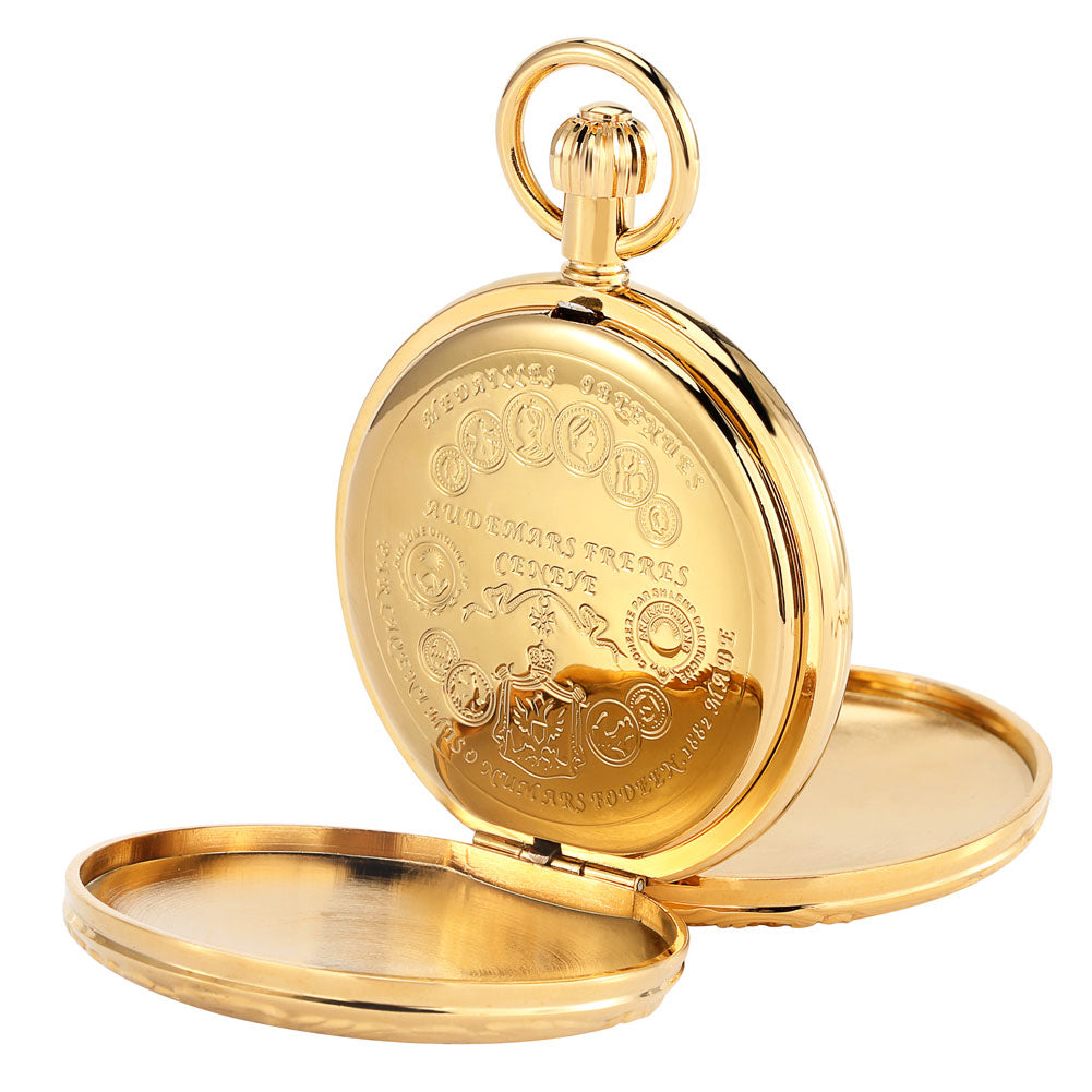 Montre à gousset mécanique double clapet full-hunter style classique ...