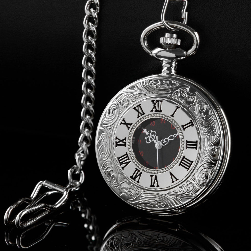 Montre à gousset moderne demi chasseur Argent à quartz