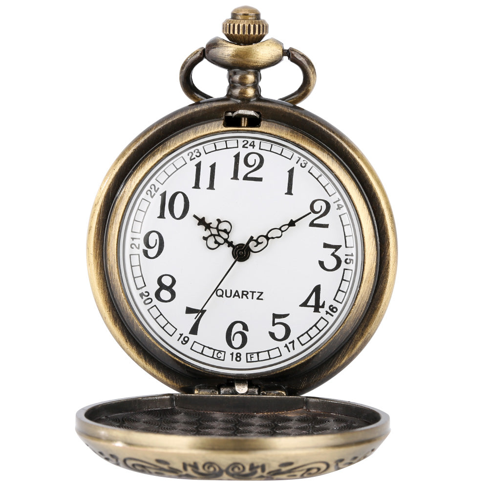 Montre à Gousset Quartz Vintage – Boîtier Chasseur Bronze | Garantie 2 ans