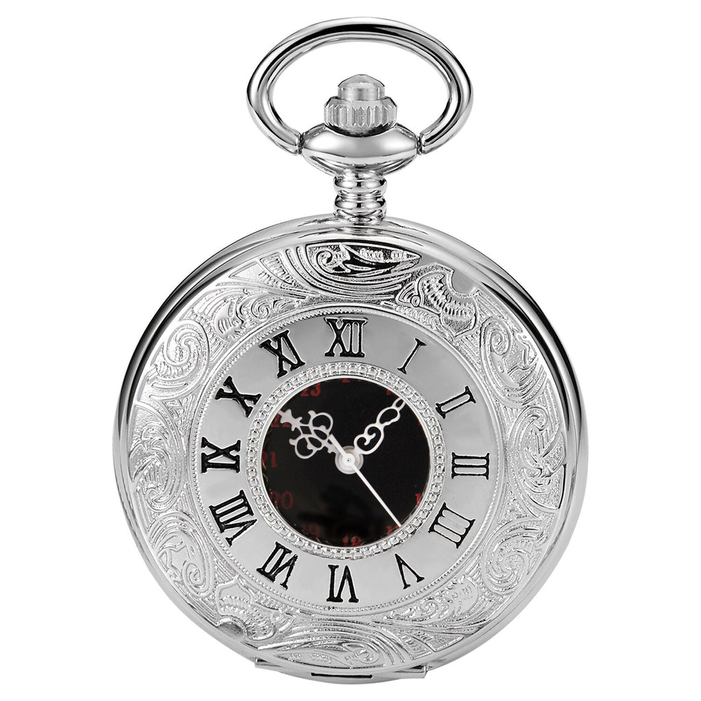 Montre à Gousset Demi-Chasseur Quartz Argent – Élégance Moderne ...