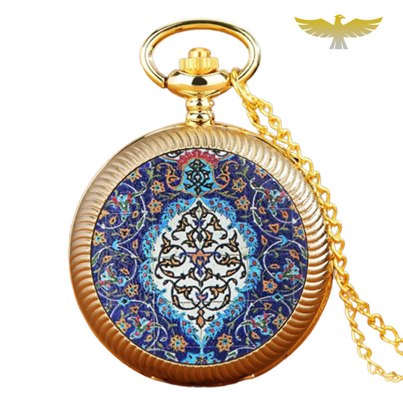 Montre-Collier Chasseur Quartz Vintage à Fleur Rouge | Garantie 2 ans