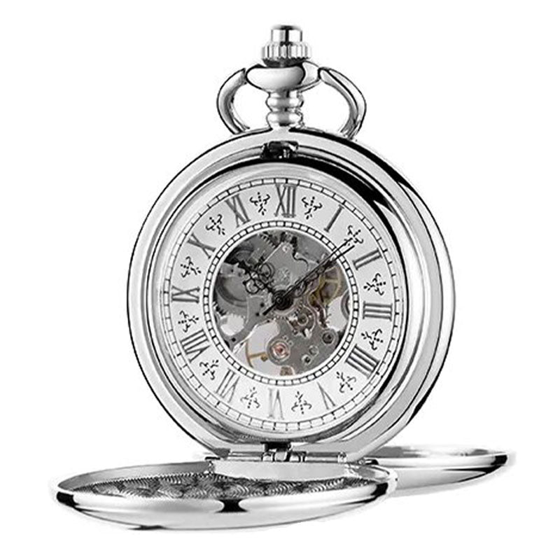 Montre à Gousset Mécanique Full‑Hunter Argent – Style Classique ...