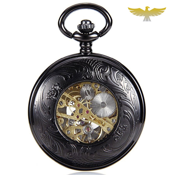 Montre à gousset vintage mécanique transparente