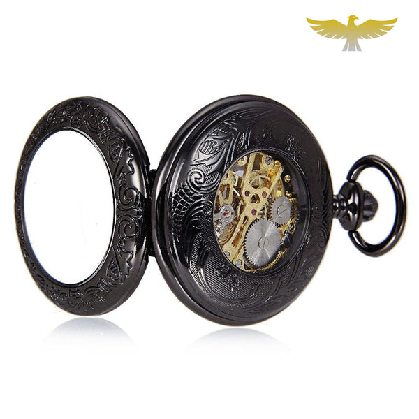 Montre à gousset vintage mécanique transparente