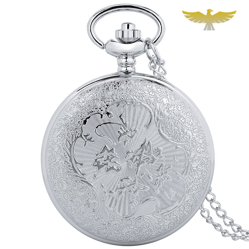 Montre à Gousset Chasseur Quartz Argentée – Plateau Tournant | Garantie ...