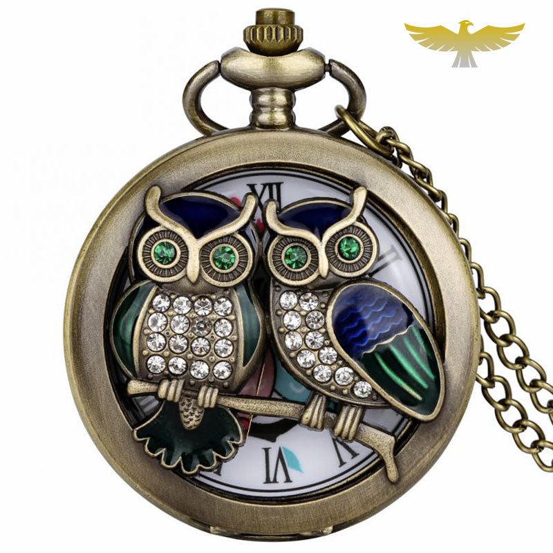Montre à Gousset Chasseur Quartz – Chouettes Serties Symboliques ...